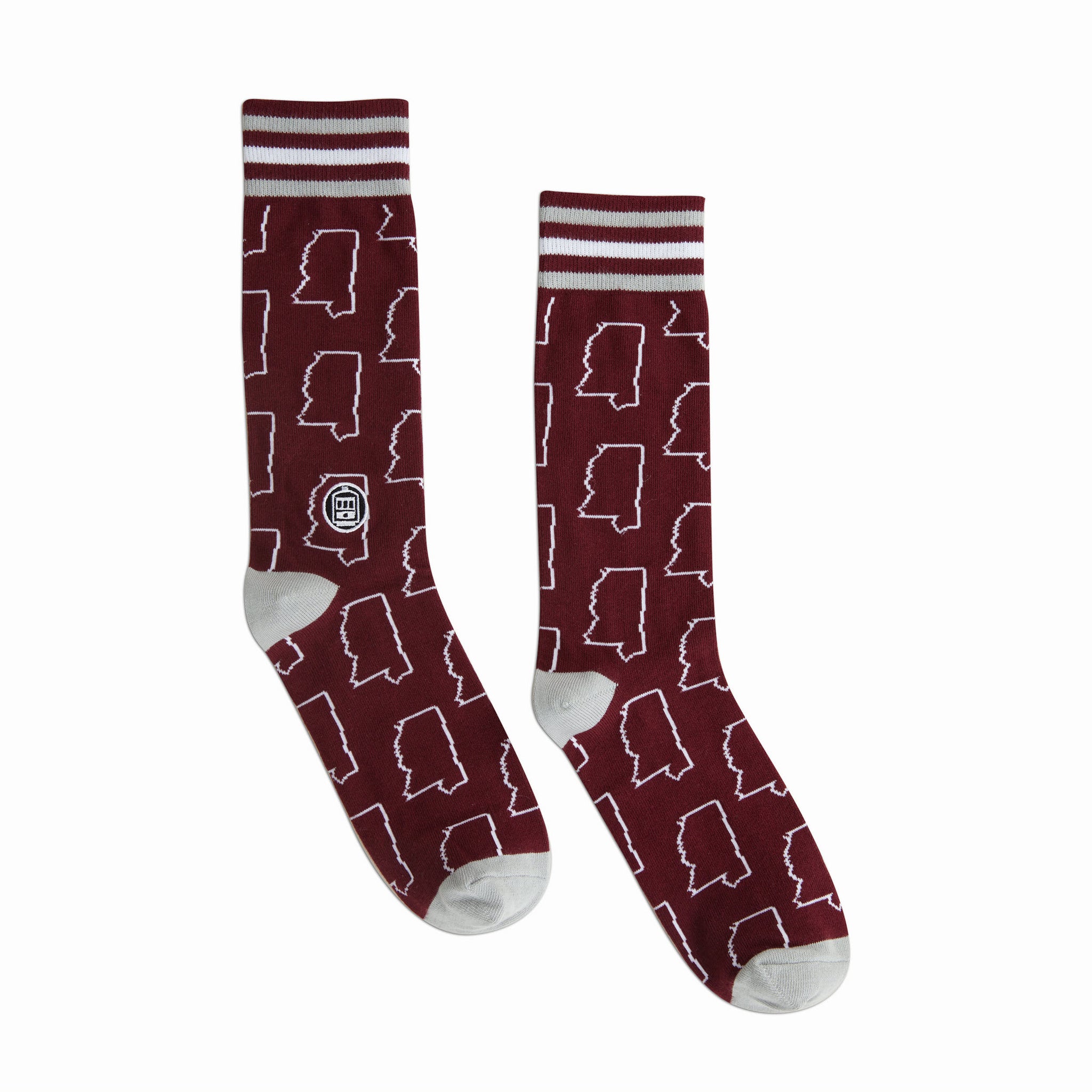 Bonfolk Mississippi Maroon Socks
